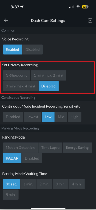 Set Privacy Recording – Thinkware Help Center | Troubleshooting | Tech ...